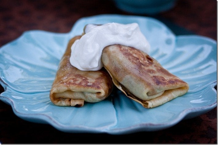 Meat Stuffed Crepes Crisped up in Butter - Let the Baking Begin!