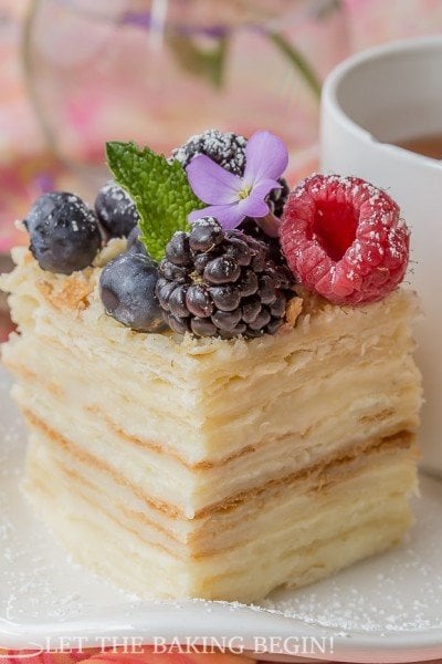 Russian Napoleon Cake - Puff Pastry Cake - Let the Baking Begin!