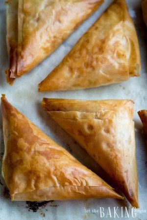 Spanakopita Triangles - Spinach and Feta Phyllo Appetizer - Let the ...