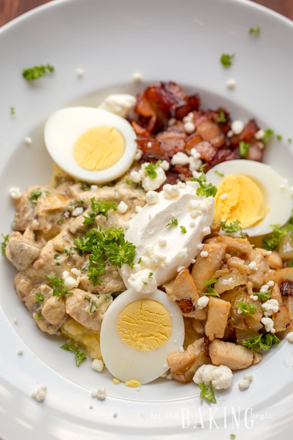 Polenta with Creamed Porcini, Chicken and Bacon - Let the Baking Begin!