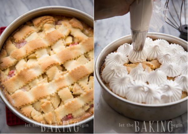Apple Rhubarb Meringue Pirog (Russian Pie) - Let the Baking Begin!