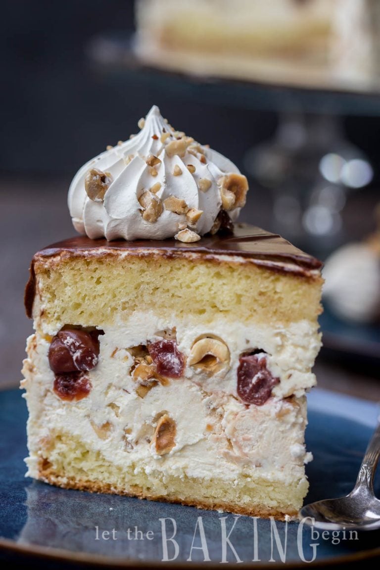 Kyiv Cake - {Hazelnut Meringue, Cherry, Russian Buttercream} - Let the ...