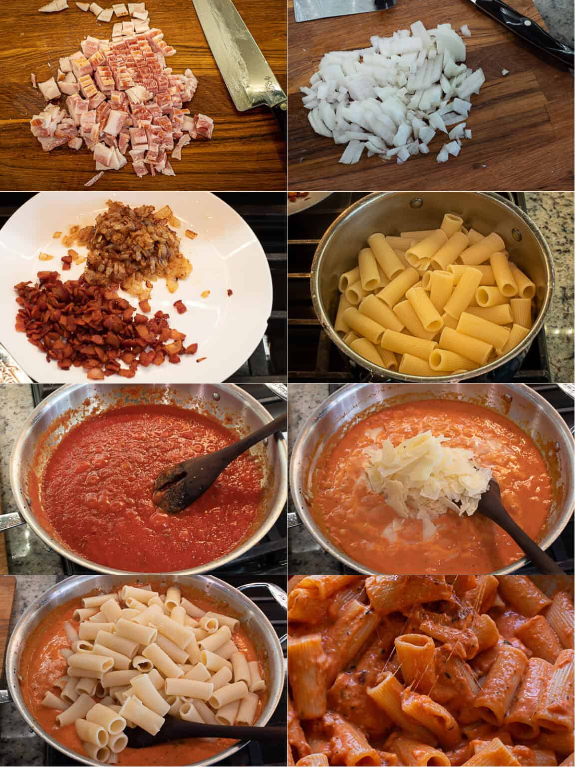 Tomato Bacon Rigatoni Recipe (Video) - Let the Baking Begin!