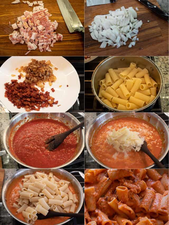 Tomato Bacon Rigatoni Recipe (Video) - Let the Baking Begin!